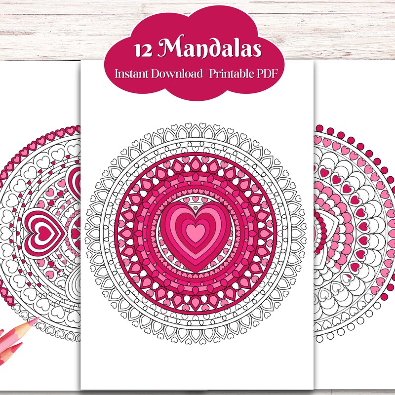 Mandalas de la saint valentin - Etsy Canada