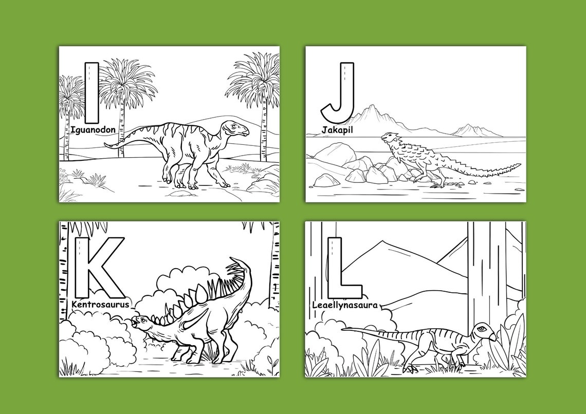 Dinosaur ABC Coloring Book, Dinosaur Coloring Book, ABC Coloring Book ...