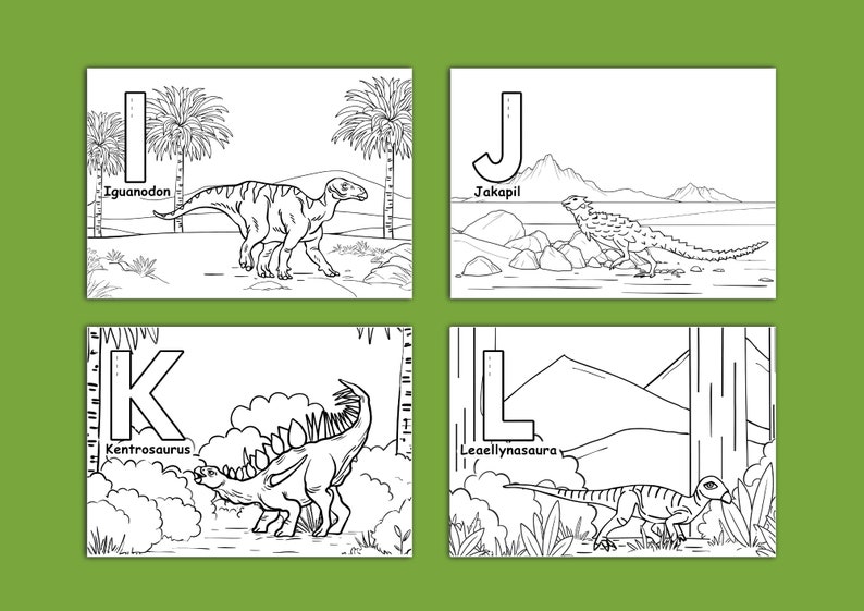 Dinosaur ABC Coloring Book, Dinosaur Coloring Book, ABC Coloring Book ...
