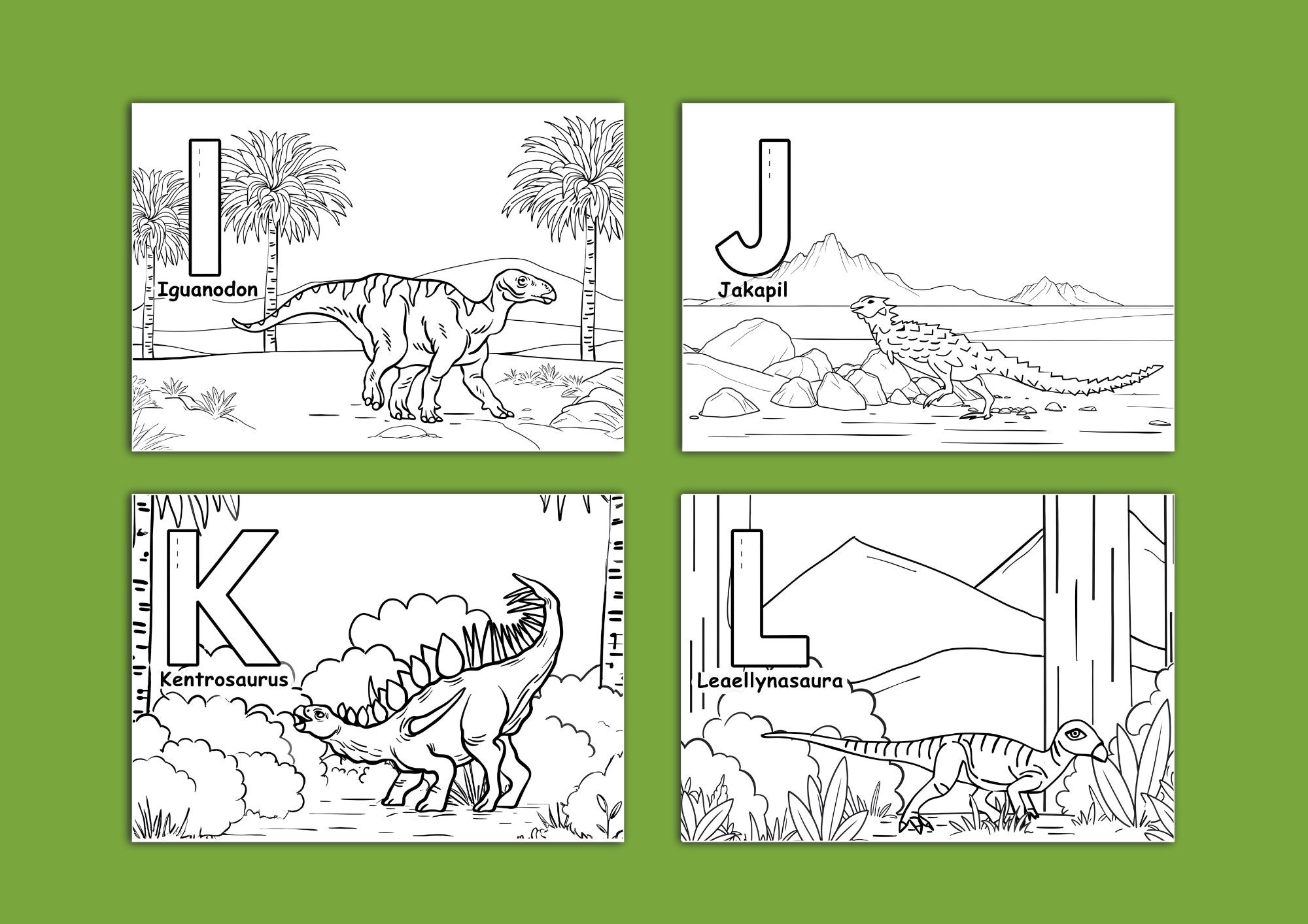 Dinosaur ABC Coloring Book, Dinosaur Coloring Book, ABC Coloring Book ...
