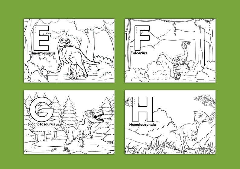 Dinosaur ABC Coloring Book, Dinosaur Coloring Book, ABC Coloring Book ...