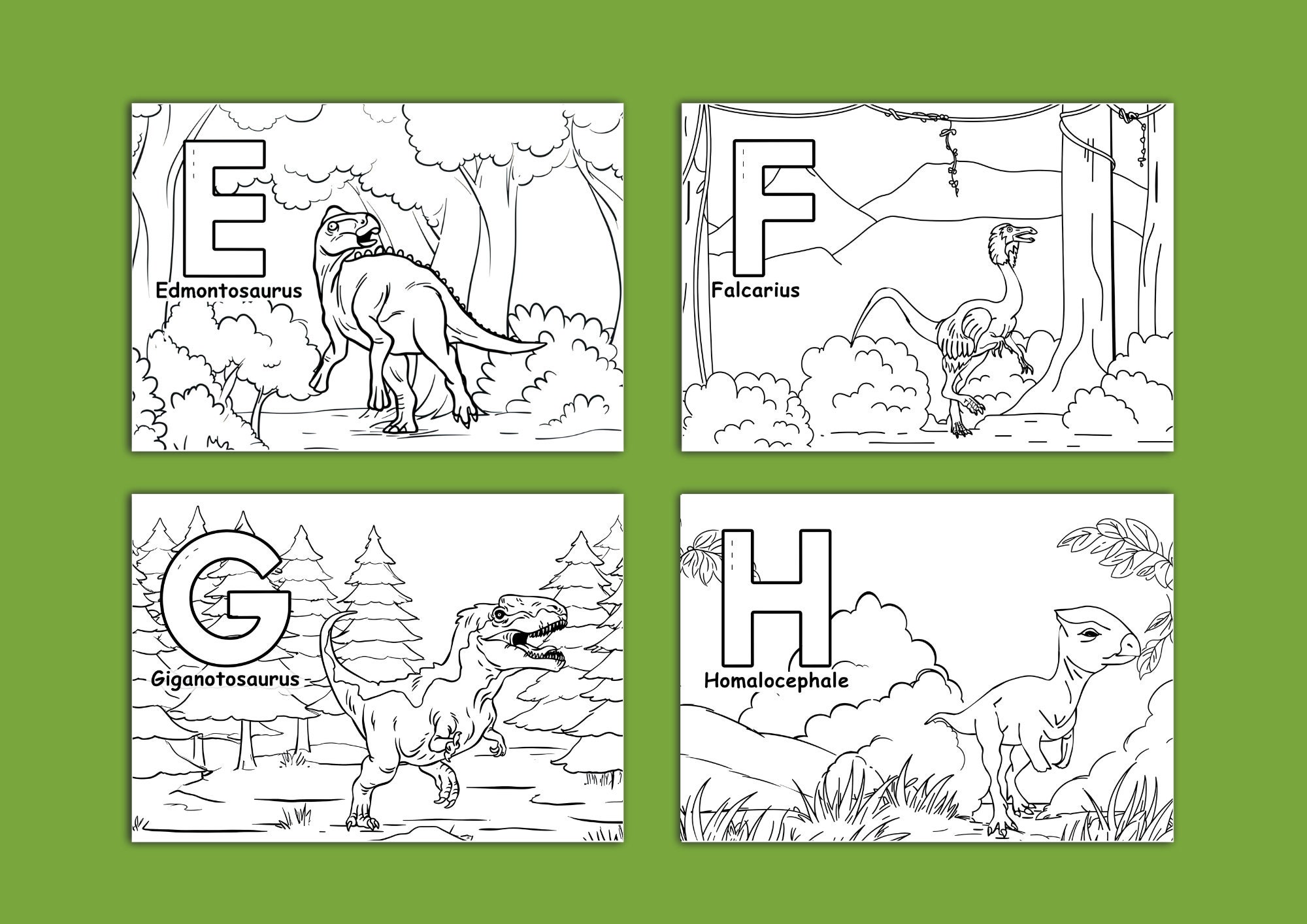 Dinosaur ABC Coloring Book, Dinosaur Coloring Book, ABC Coloring Book ...