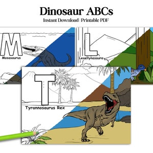 Dinosaur ABC Coloring Book, Dinosaur Coloring Book, ABC Coloring Book ...