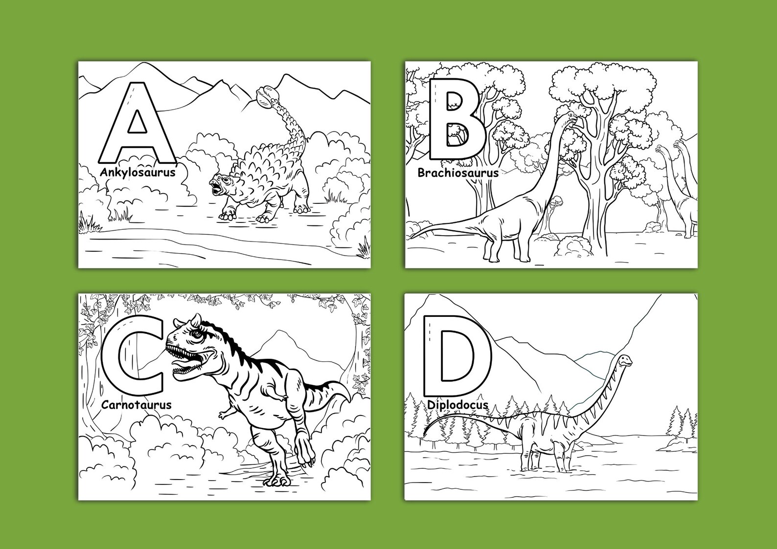 Dinosaur ABC Coloring Book, Dinosaur Coloring Book, ABC Coloring Book ...
