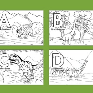 Dinosaur ABC Coloring Book, Dinosaur Coloring Book, ABC Coloring Book ...