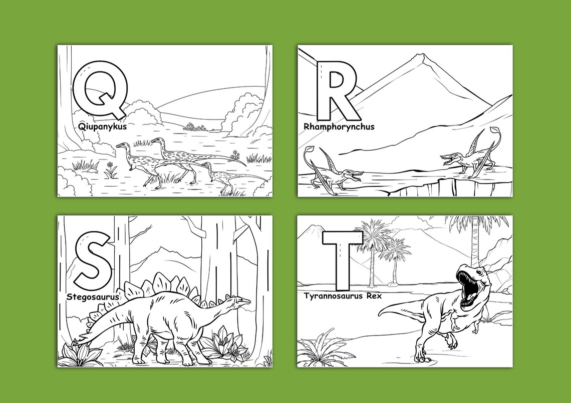 Dinosaur ABC Coloring Book, Dinosaur Coloring Book, ABC Coloring Book ...