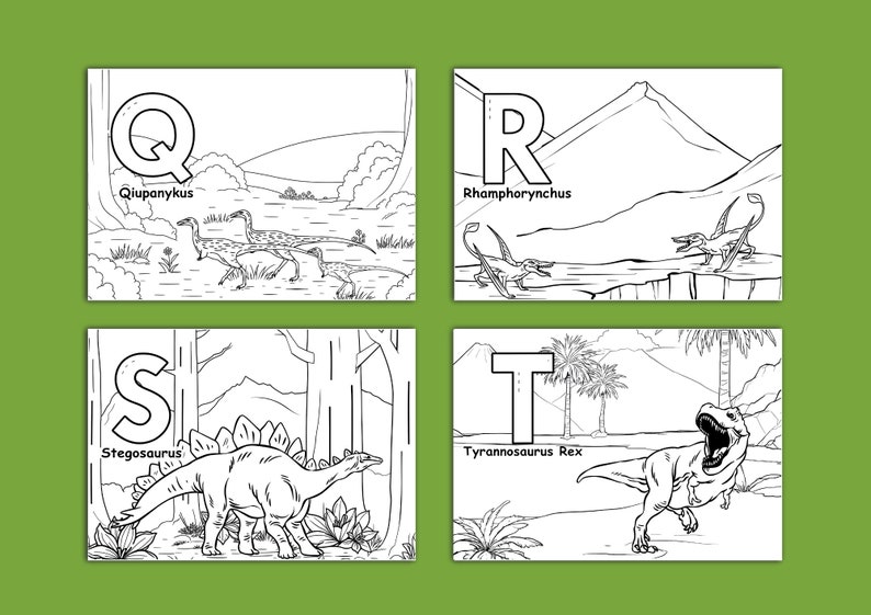 Dinosaur ABC Coloring Book, Dinosaur Coloring Book, ABC Coloring Book ...