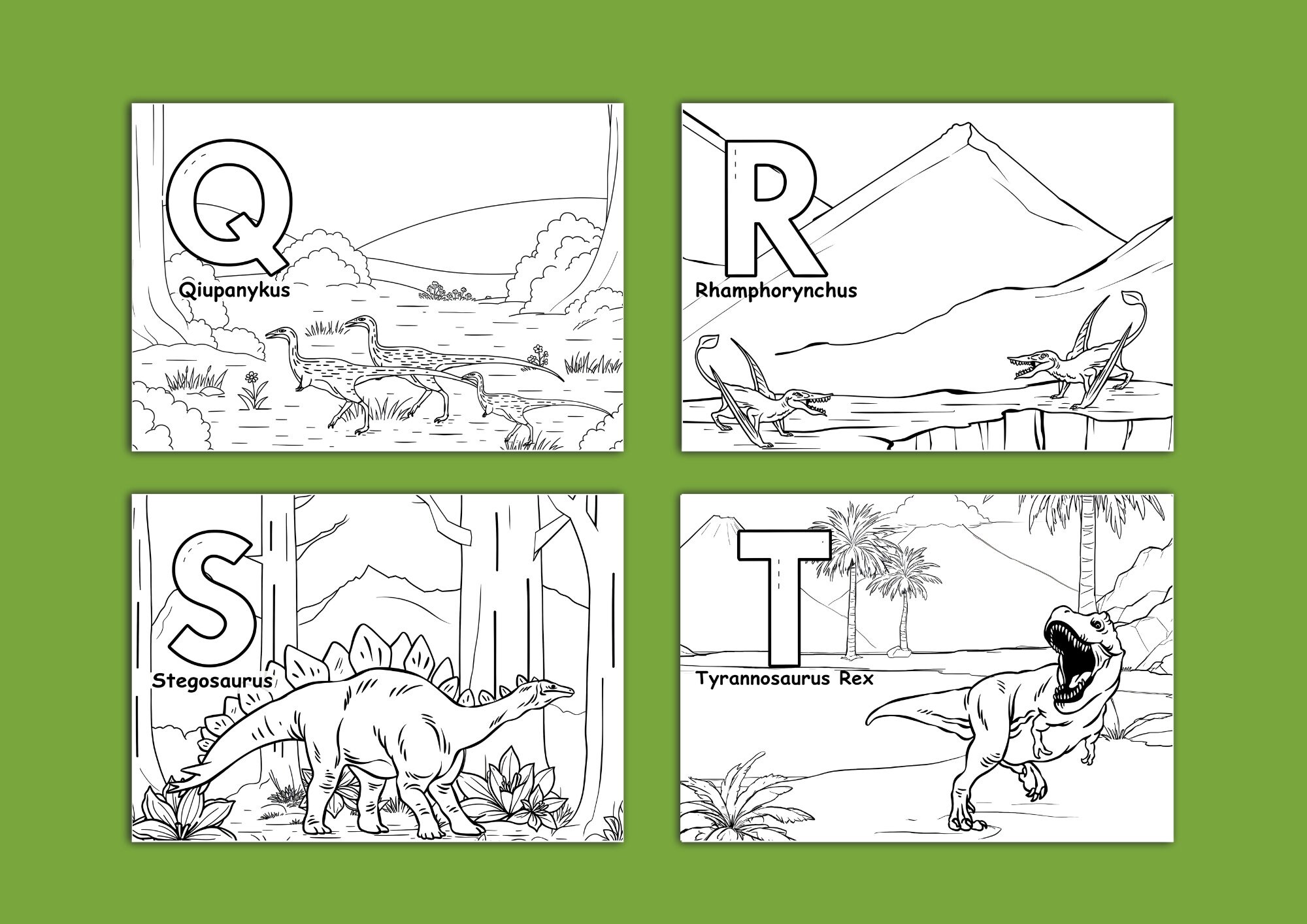 Dinosaur ABC Coloring Book, Dinosaur Coloring Book, ABC Coloring Book ...