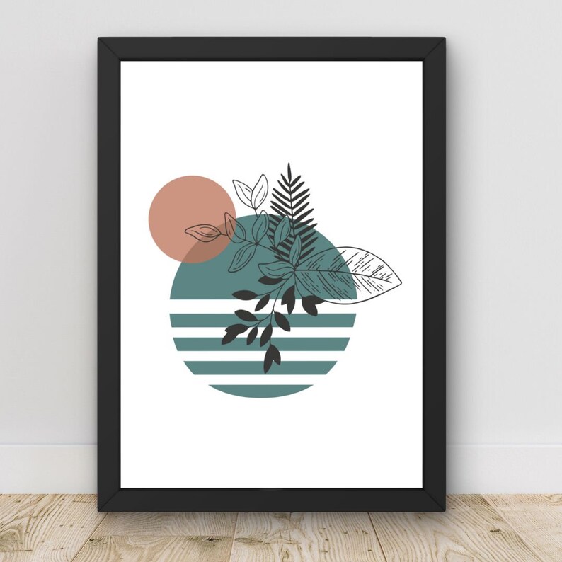 Boho Gallery Wall Set, Set of 7 Prints, Minimal Wall Art, Abstract ...