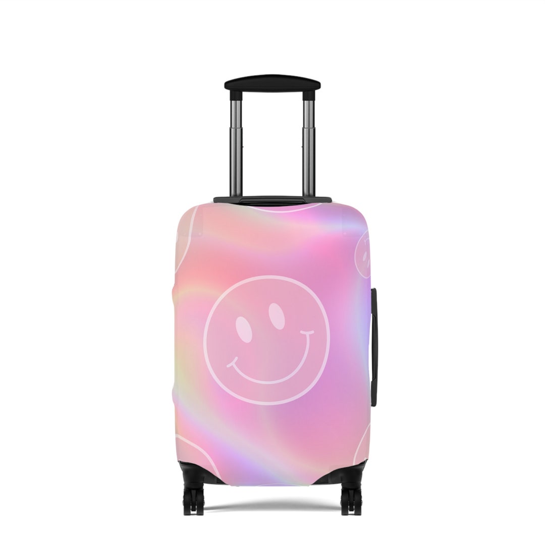 Cheerful Smiley Face Suitcase Cover - Protective Luggage Cover for ...