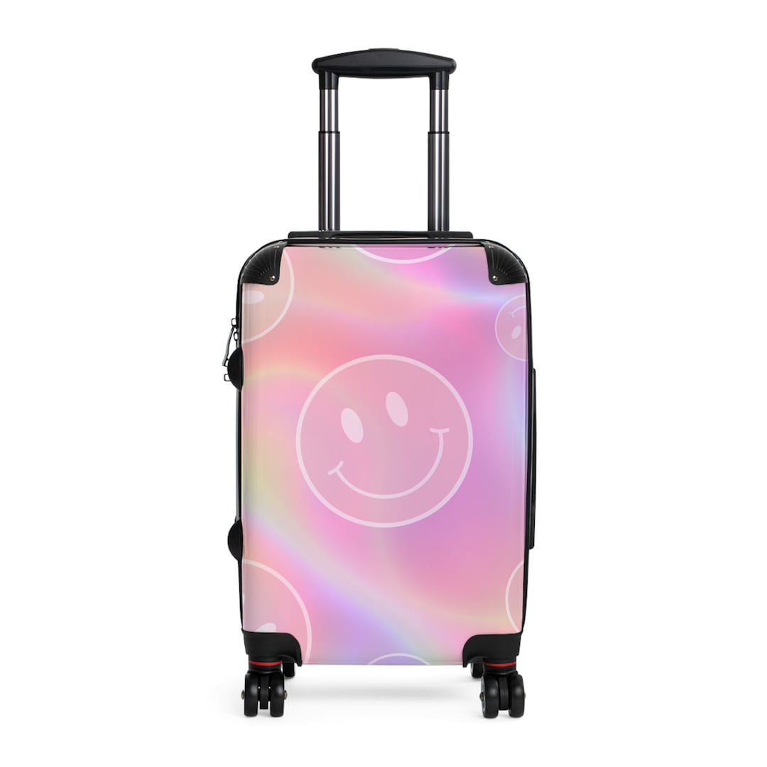 Cute Smiley-face Suitcase, Carry on Suitcase, Carry on Hard Shell ...