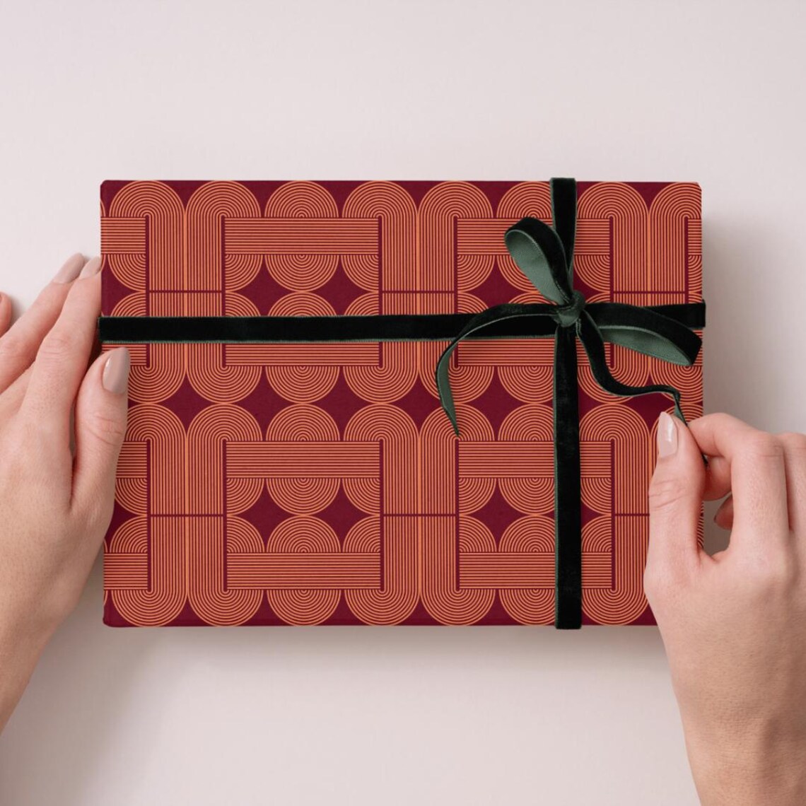 Vintage 1950s Christmas Wrapping Paper | Mid-century Modern Retro Gift ...