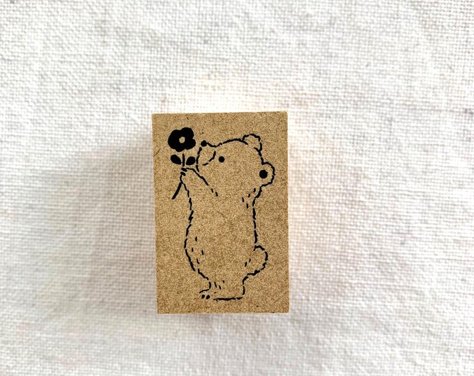 Sweet Gesture Bear Cub Rubber Stamp - Etsy