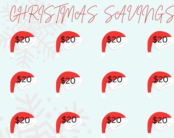 A7 Christmas Savings Challenge Save 400 Fits A7 Envelope PDF Printable ...