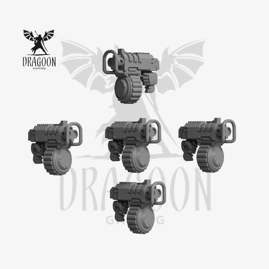 Space Knight Terminator Storm Bolter Conversions for Prime 28mm Scale ...