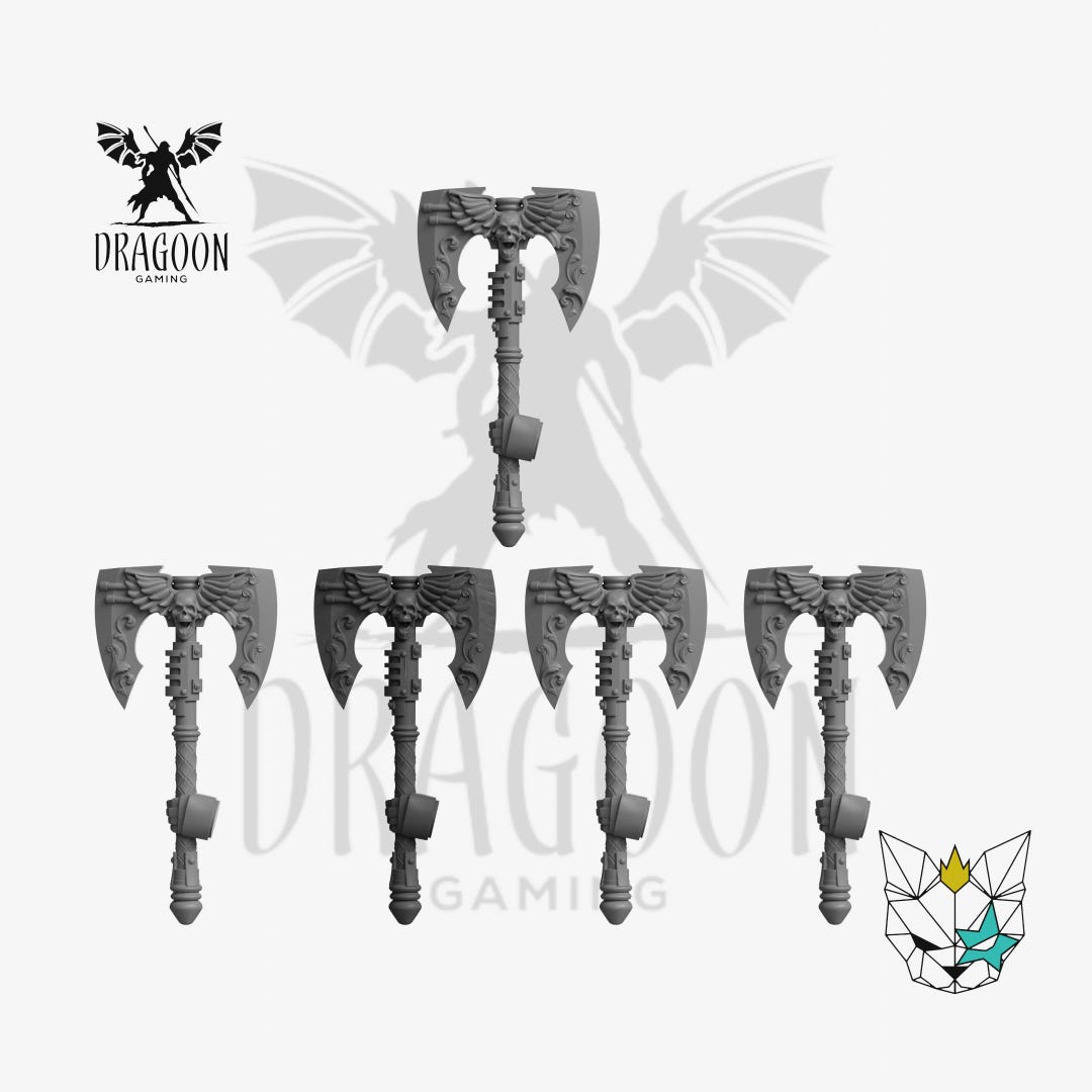 Crimson Angels Space Knight Poweraxe Set Conversion Bits for 28mm/32mm ...