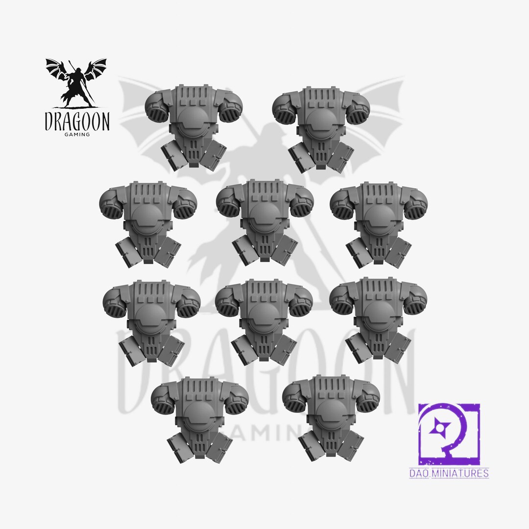 Space Knights Sunforged Backpacks Conversion Bits for 28mm/32mm Scale ...