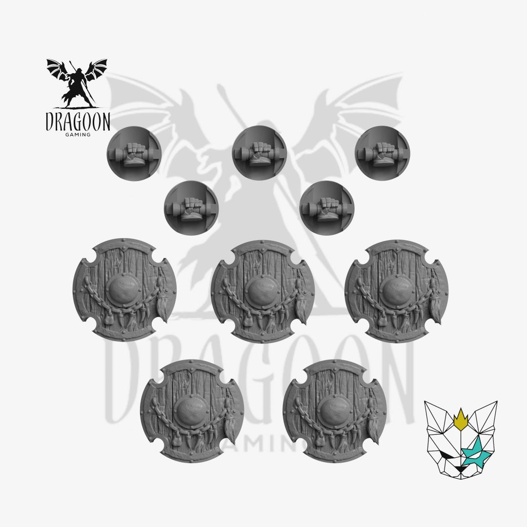 Space Viking Wooden Shields. Conversion Bits for 28mm Space Knights and ...