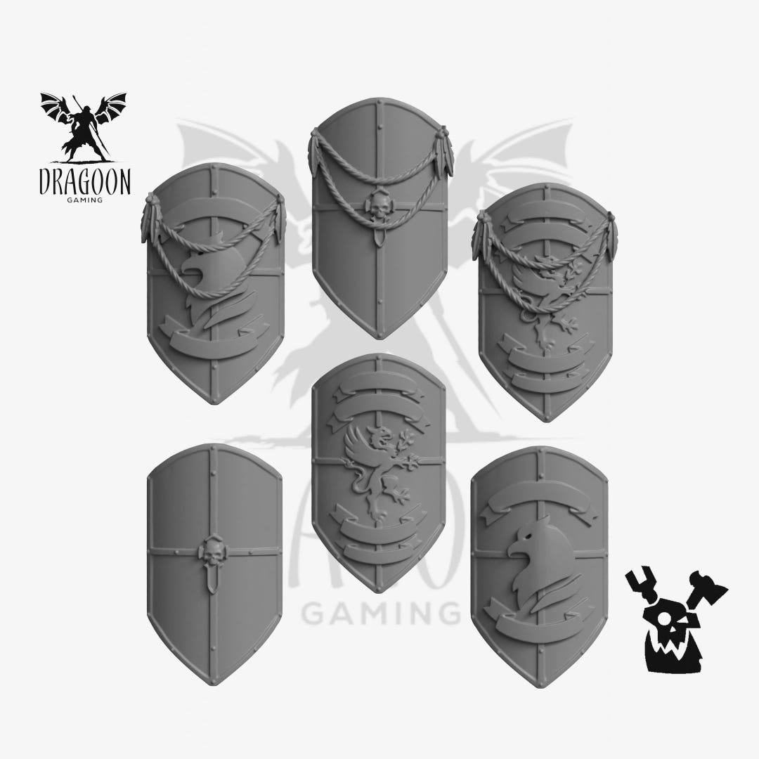 Space Knight Crusader Shields. Conversion Bits for Sci-fi Marines and ...