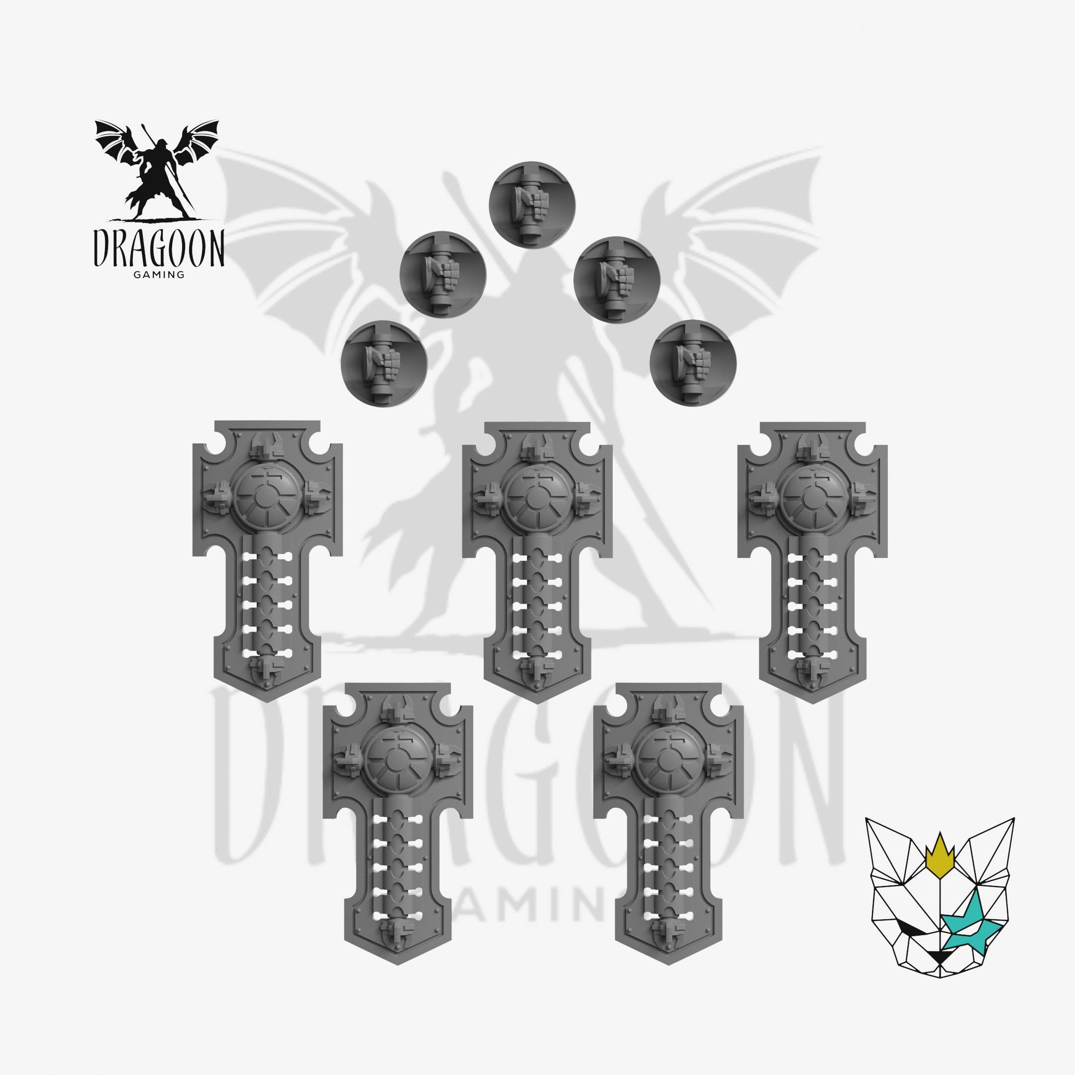 Space Knight Bionic Necro Style Shields. Conversion Bits for 28mm Sci ...