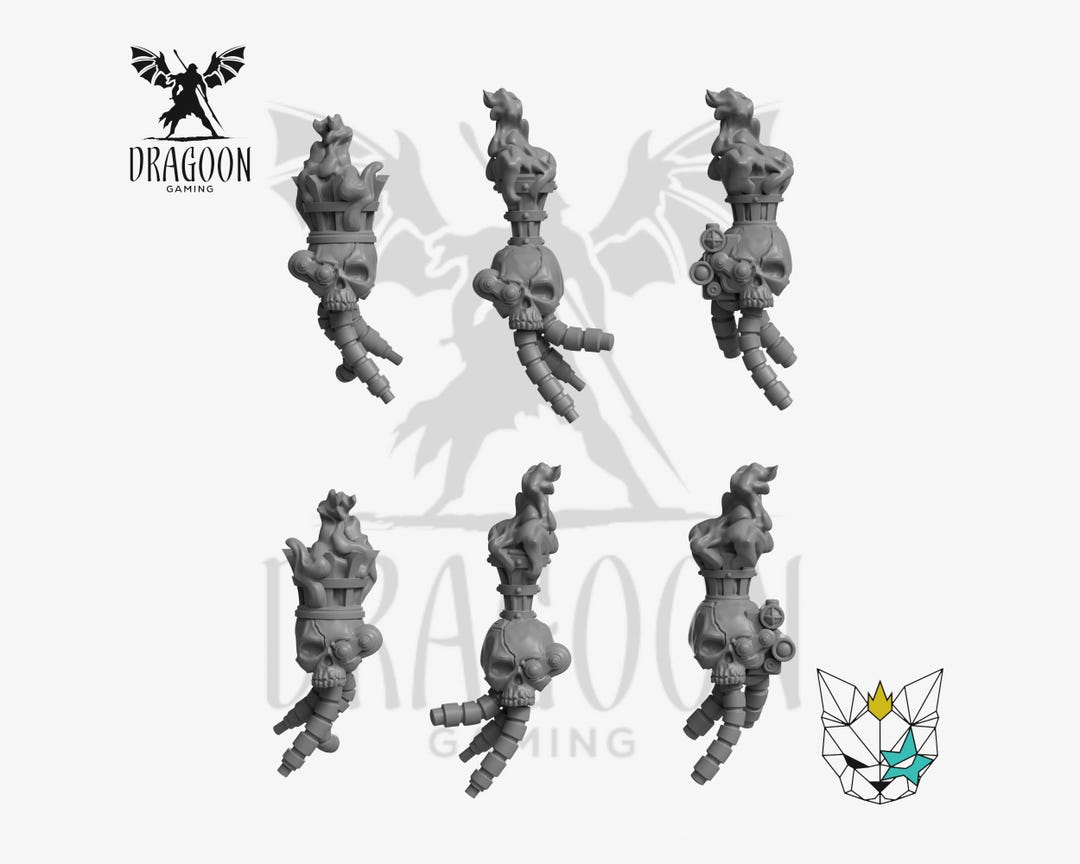 Servo Skulls X 6 for 28mm Scale Miniatures. - Etsy