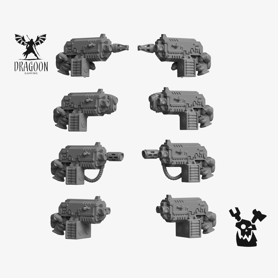 Combi Weapons Set. Custom Bits Compatible With Prime 28mm Scale Sci-fi ...