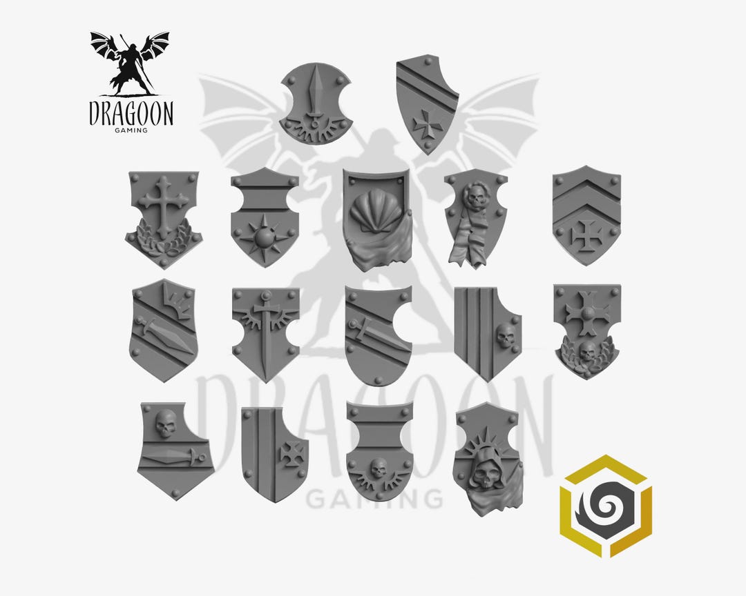 Eternal Pilgrims Tilt Shields. Conversion Bits for 28mm Space Knights ...
