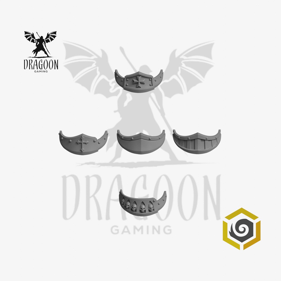 Space Knight Terminator Gorgets. Conversion Bits for Prime 28mm Sci-fi ...