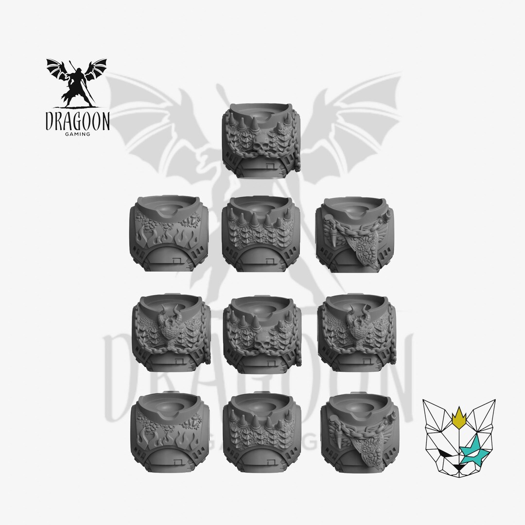 Dragonborn Torsos. Conversion Bits for 28mm Space Knights and Sci-fi ...