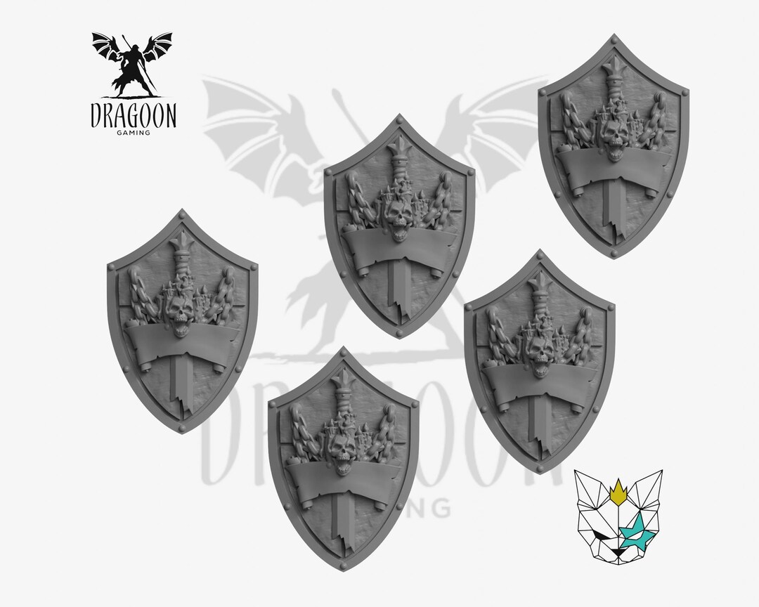 Space Knight Crusader Shields. Conversion Bits for 28mm Sc-fi Marines ...