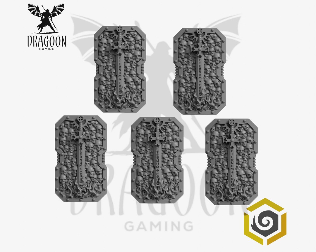 Eternal Pilgrims Shields. Custom Bits for 28mm Space Knights and Sci-fi ...