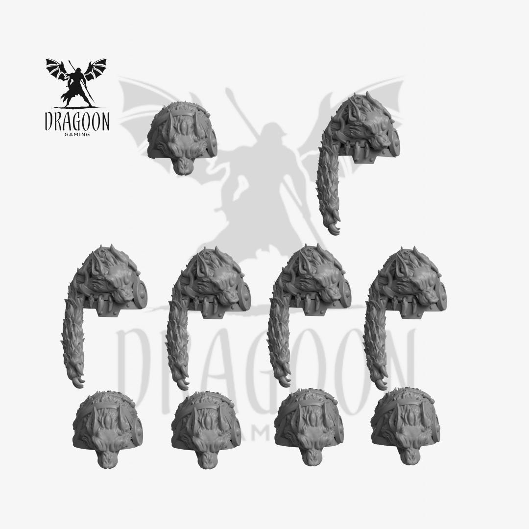 Viking Terminator Pauldrons. Conversion Bits for 28mm Space Knights and ...