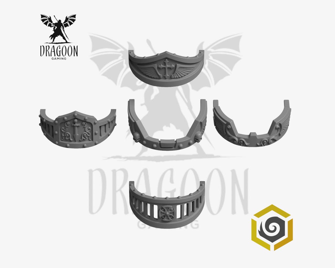 Space Knight Terminator Gorgets. Conversion Bits for Prime 28mm Sci-fi ...