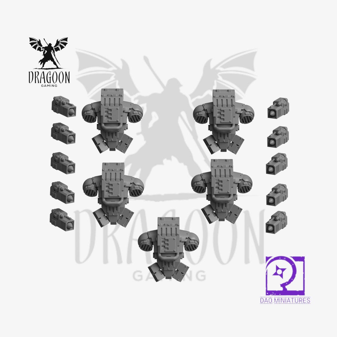 Space Knights Sunforged Missile Backpacks Conversion Bits for 28mm ...
