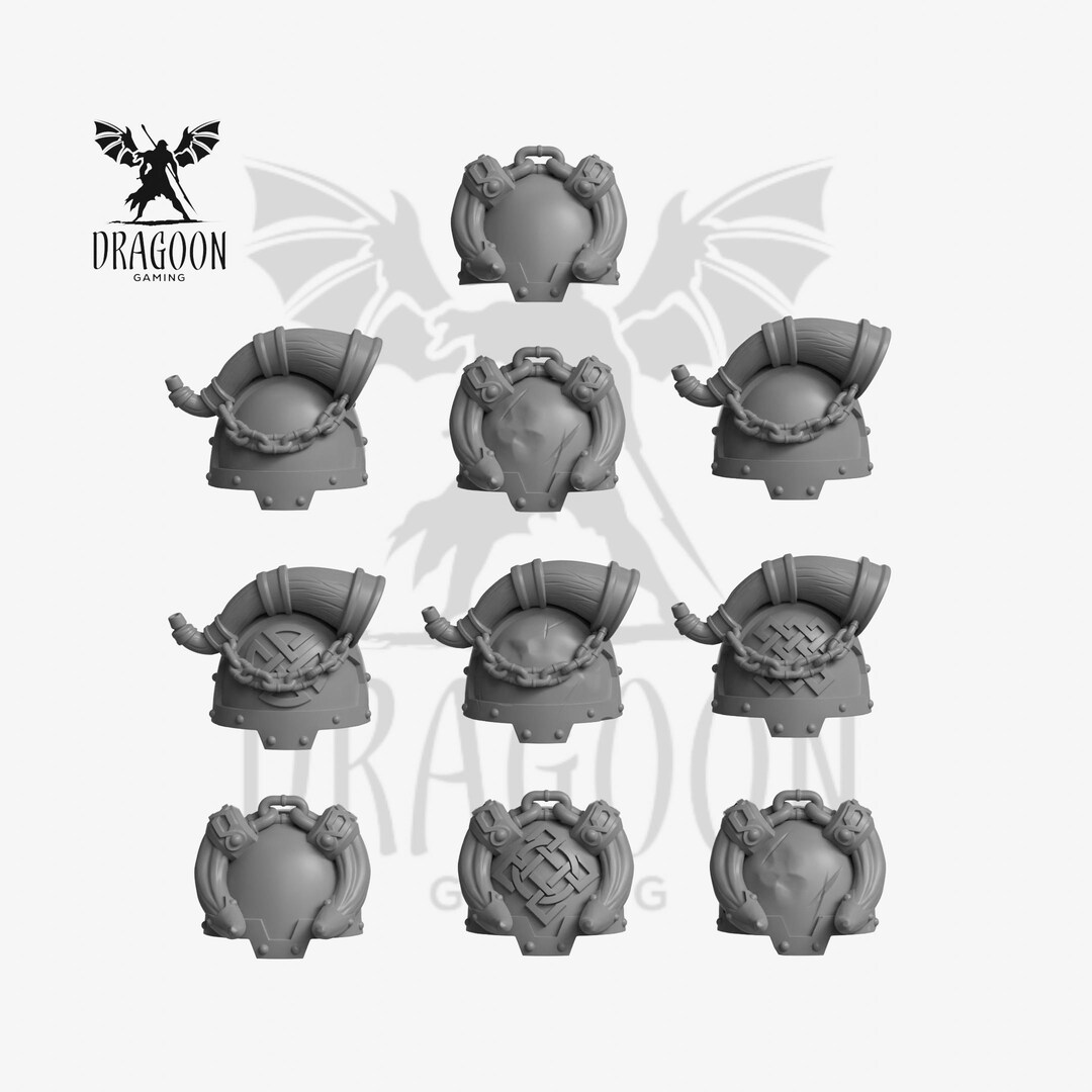 Viking Terminator Pauldrons. Conversion Bits for 28mm Space Knights and ...