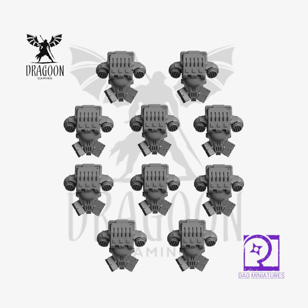 Space Knights Sunforged Backpacks Conversion Bits for 28mm Scale Prime ...