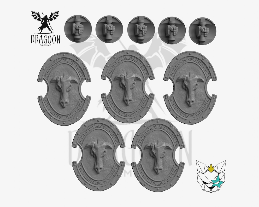 Space Knight Greek Shields. Conversion Bits for 28mm Sci-fi Marines - Etsy