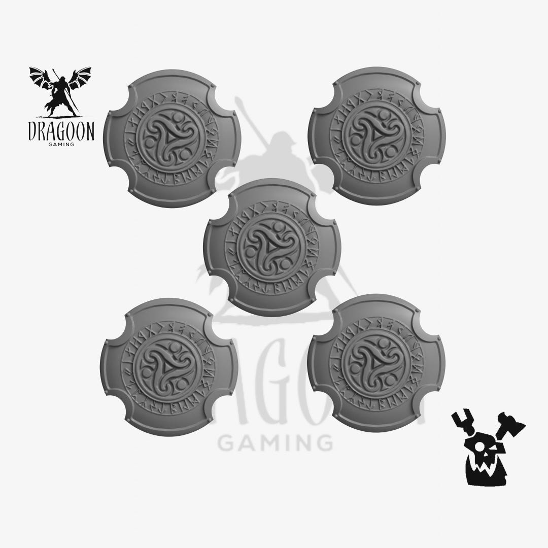 Viking Space Knight Rune Shields. Conversion Bits for 28mm Sci-fi ...