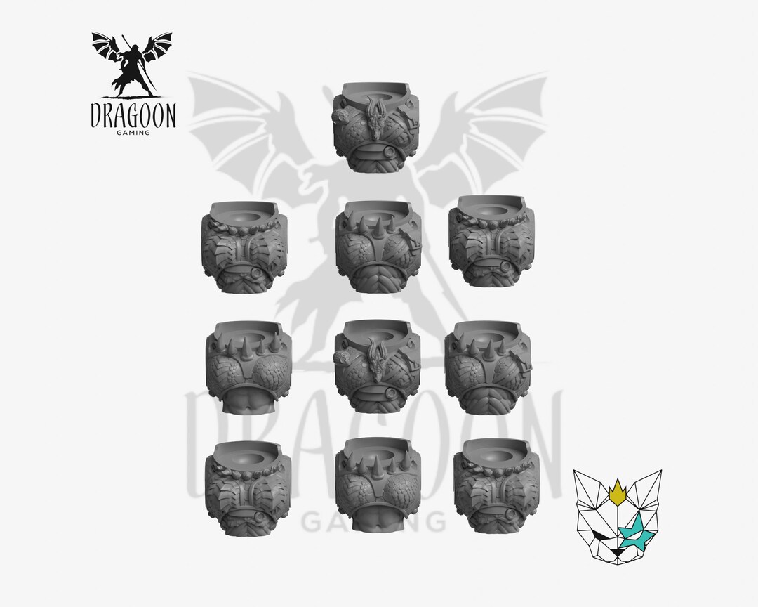 Female Dragonborn Torsos. Conversion Bits for 28mm Space Knights and ...