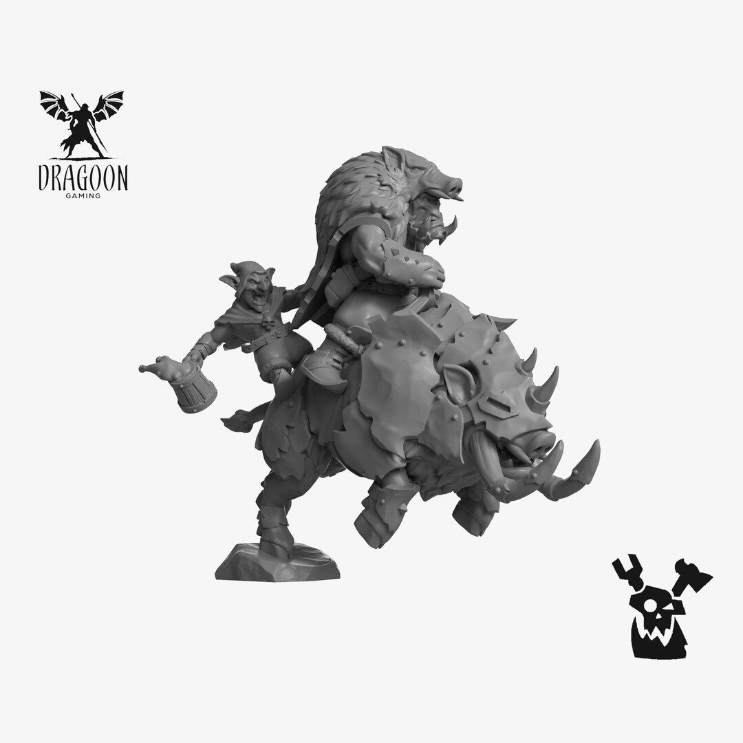 Ork Khan Chilvarz "porkajaw" on De Porka. HQ Unit for 28mm Tabletop Wargames Sci-fi and Fantasy ...