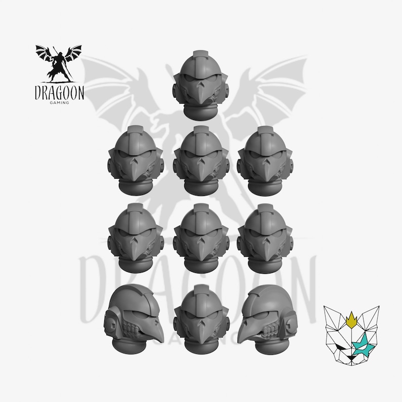 Crow Guard Bone Teeth Beaky Helmets Set. Conversion Bits for 28mm Space ...