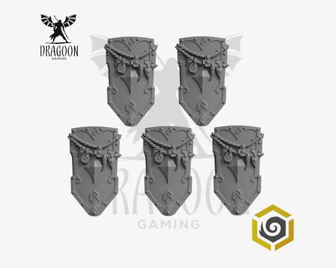 Primal Hounds Shields. Conversion Bits for 28mm Space Knights and Sci ...
