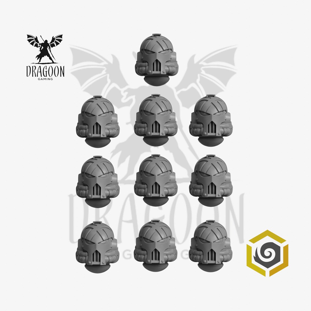 Crimson Lords Death Helmets Conversion Bits for Prime 28mm Scale Space ...