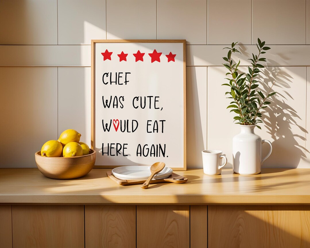 Chefs Cute Illustration Print Digital Downloadable Wall Art Trendy Wall ...