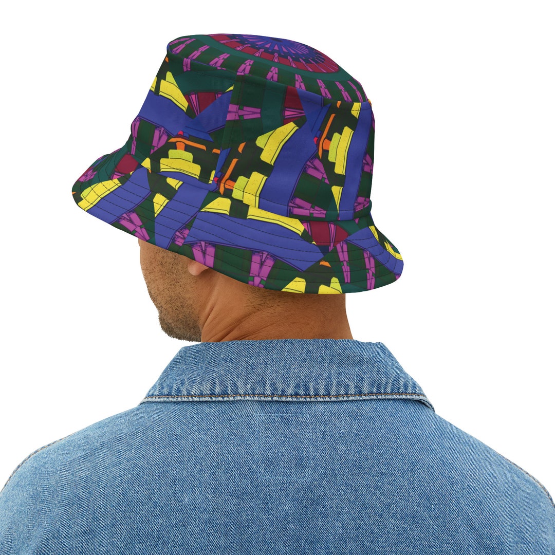 Mandala Bucket Hat, Bucket Hat Men, Trippy Bucket Hat, Bucket Hat Women ...