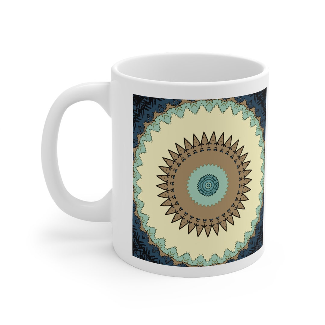 Winter Moon Beautiful & Unique Mandala Art Mug, Coffee Mug, Coffee Mugs ...