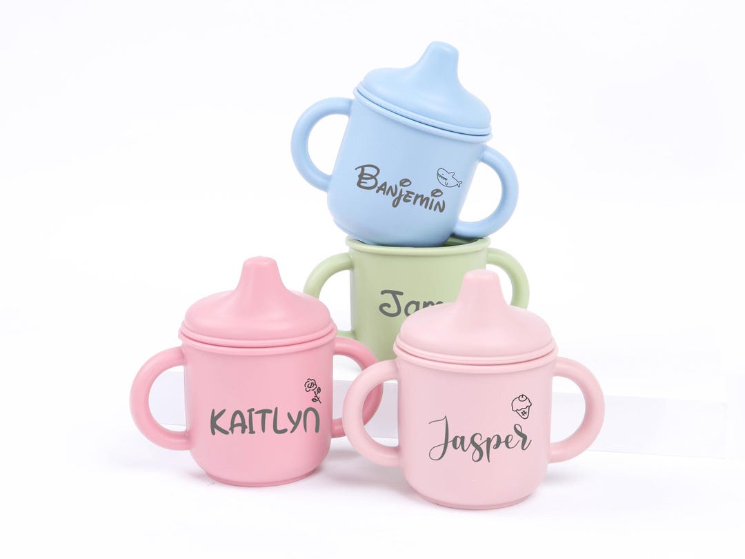 Custom Silicone Cup,baby Silicone Sippy Cup,personalized Non-overflow ...
