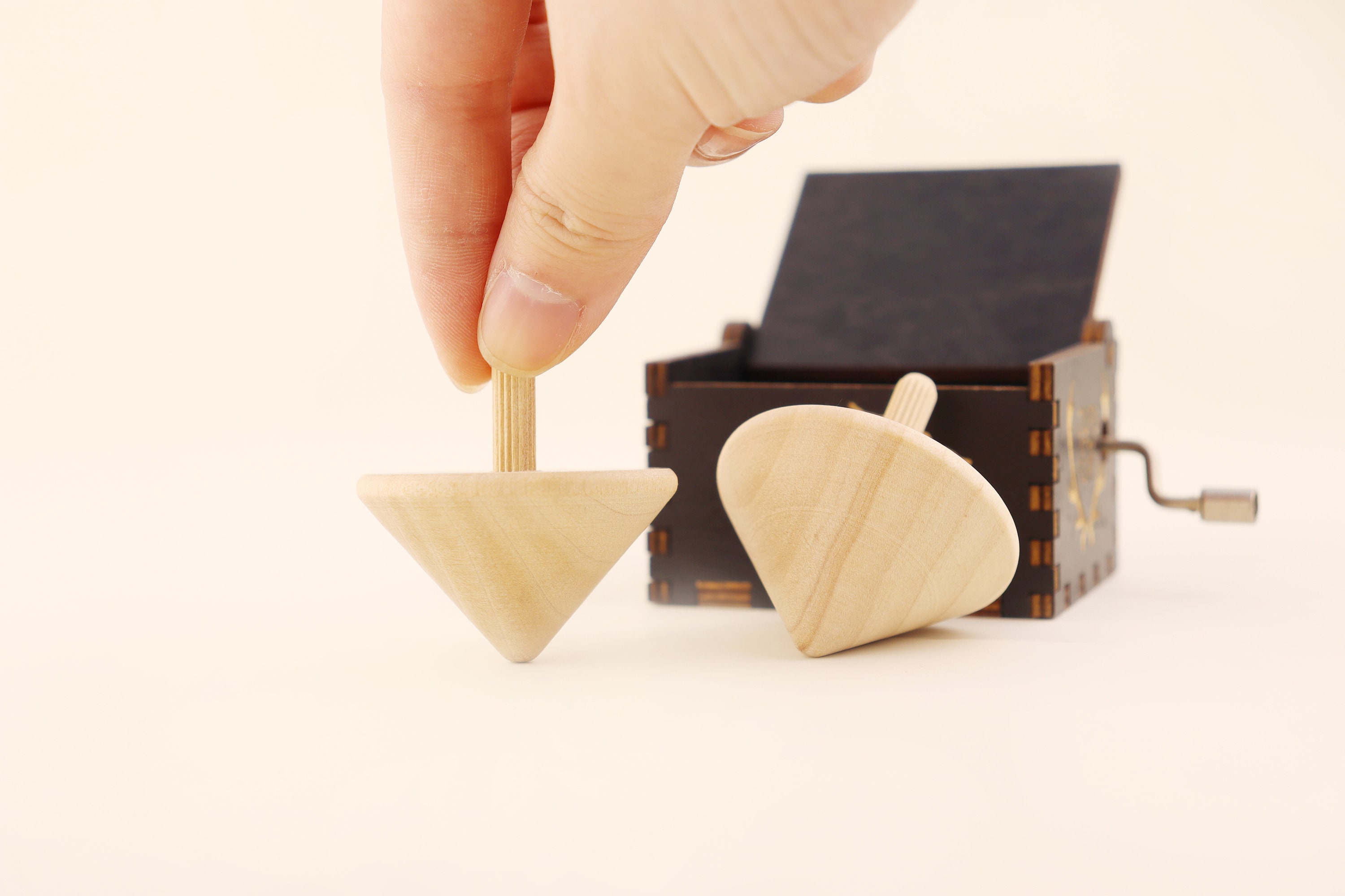 Personalized Solid Wood Fun Finger Spin Spinners,wooden Spin Tops ...