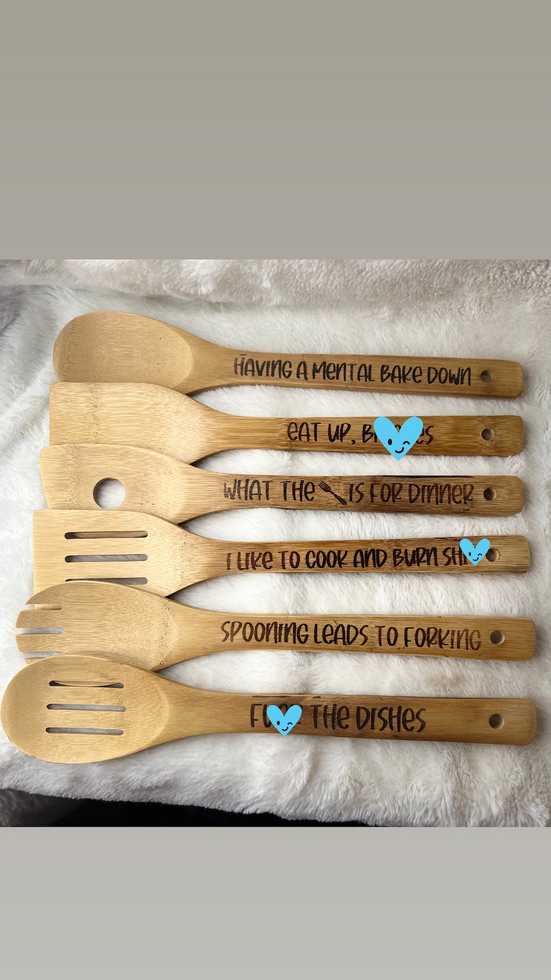 Adult Humor Wood Kitchen Utensils Present, Hand-burned Funny Wooden ...