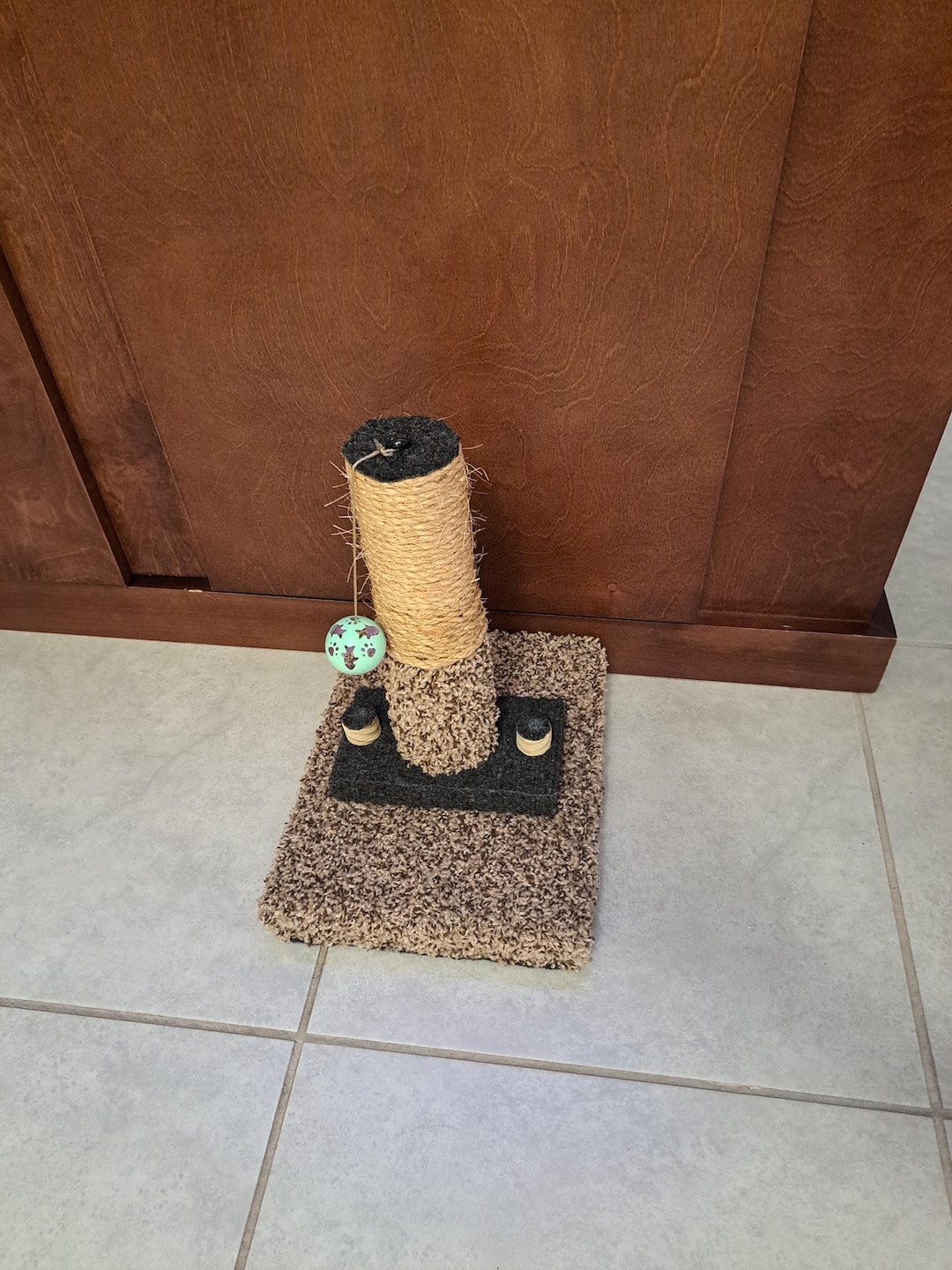 1/2 Sisal Rope 1/2 Carpet Scratch Post, Cat Scratcher, Cat Post - Etsy